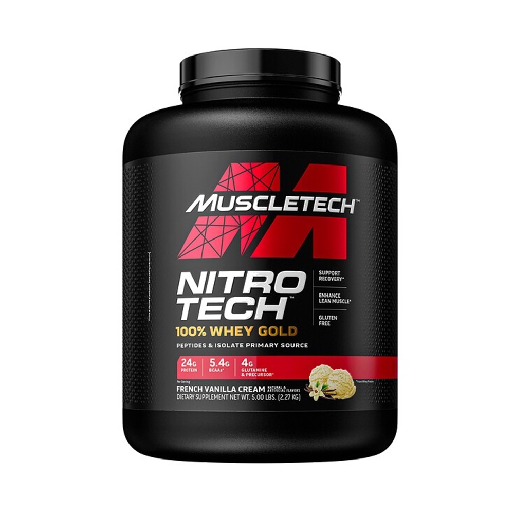 NITROTECH 100% WHEY GOLD 2.27 kg - Nutritechmaroc.com موقع المكملات الغذائية رقم 1 في المغرب